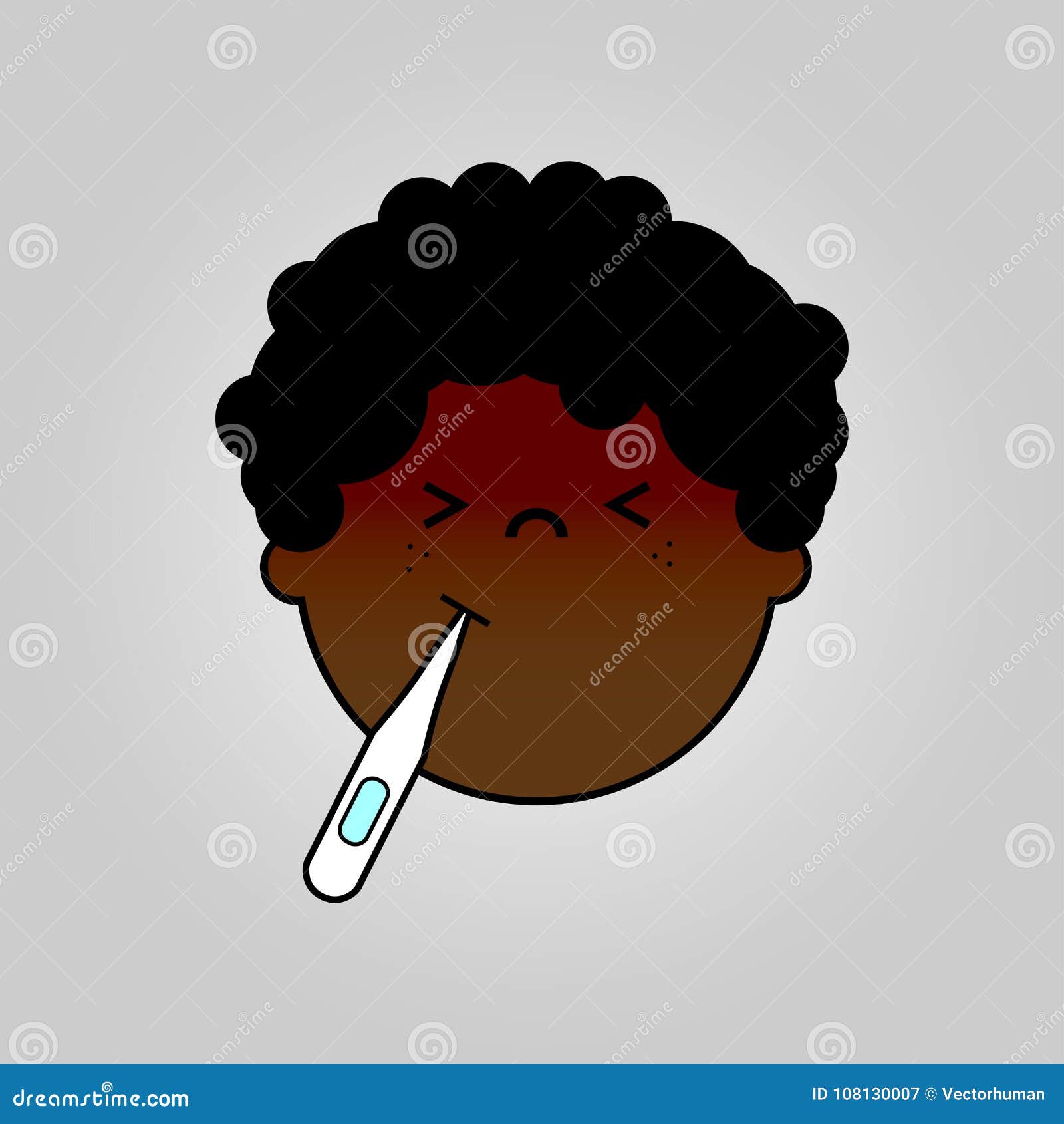 Baby sick icon stock vector. Illustration of medical - 108130007