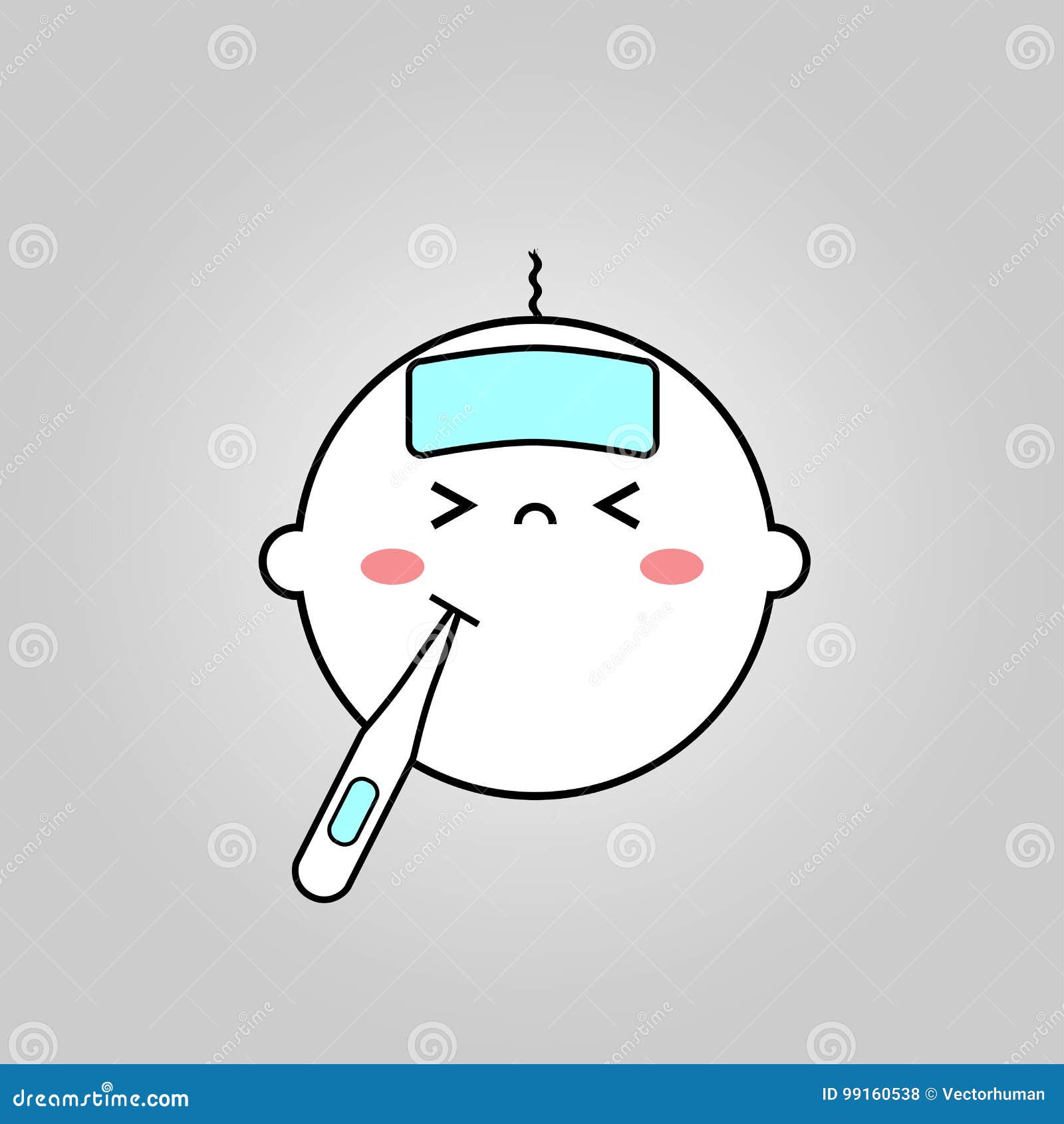 Baby sick icon stock vector. Illustration of health, cartoon - 99160538