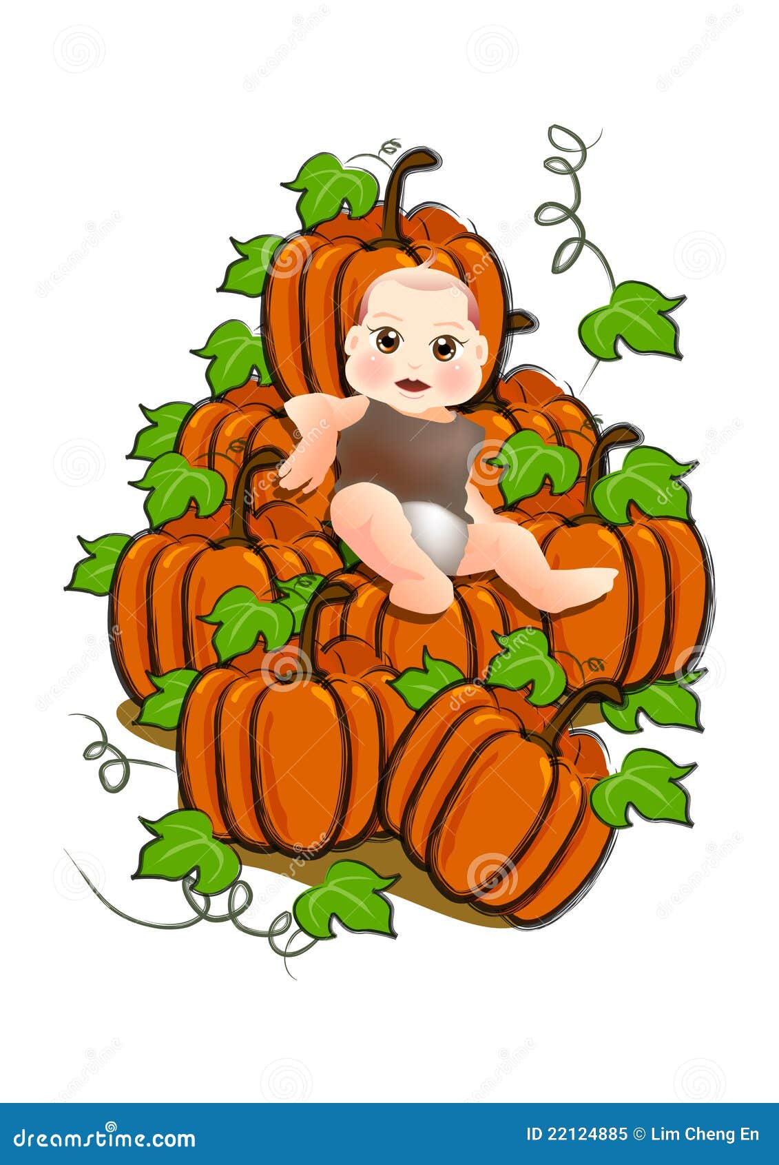 Stack Of Baby Diapers And The Open Diaper In Front. Absorbent Diaper ...