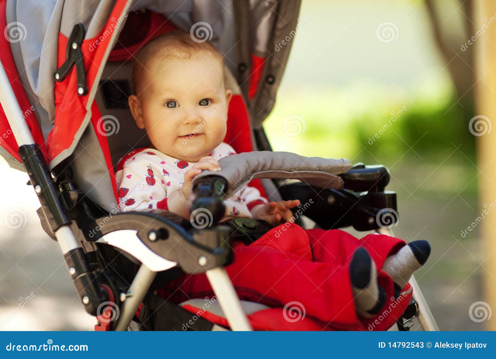 Baby in sitting stroller stock image. Image of comfortable - 14792543