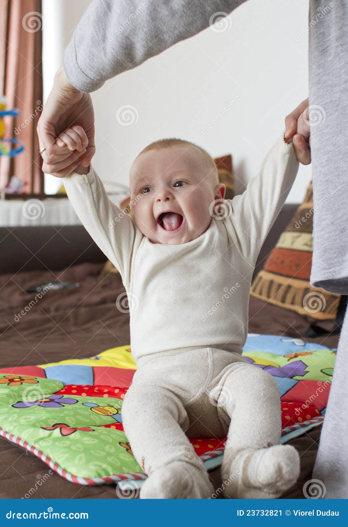 Baby sitting up stock image. Image of months, mouthed - 23732821