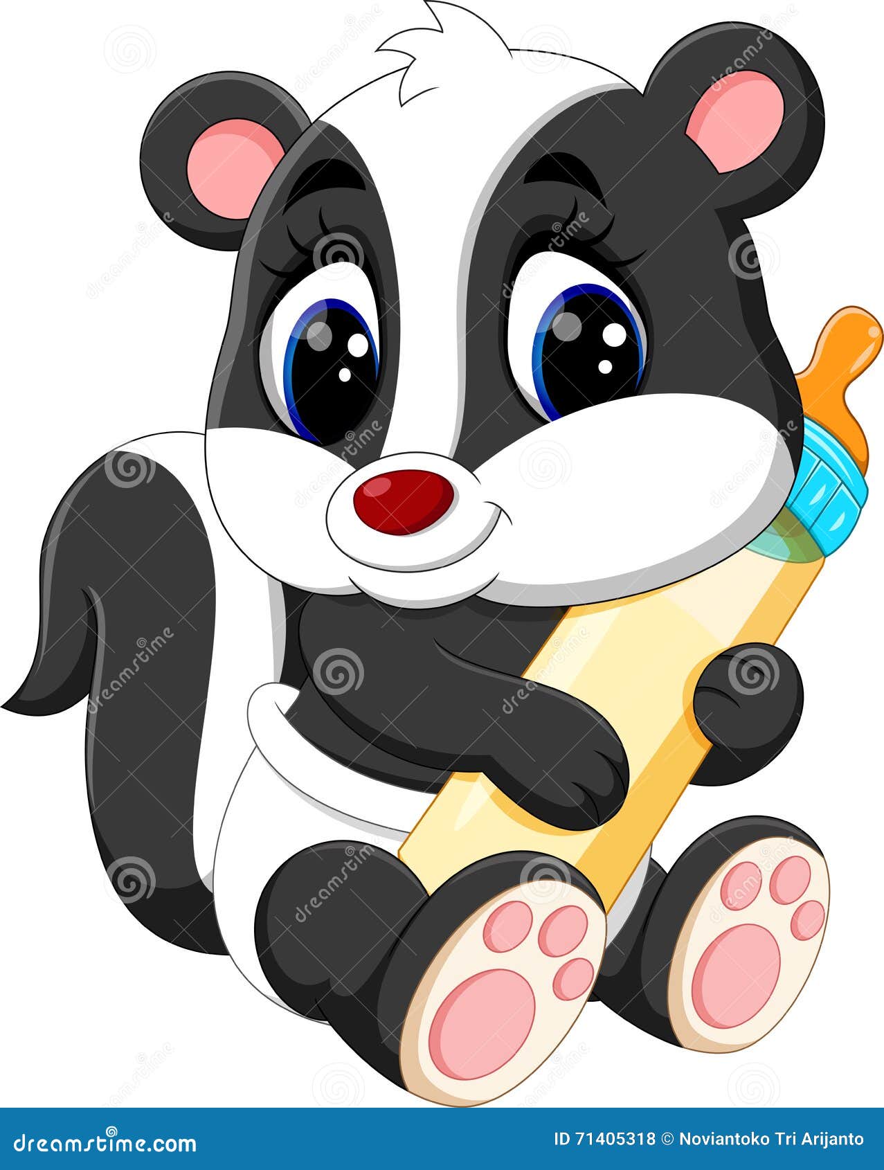 Baby skunk cartoon stock vector. Illustration of stink - 71405318