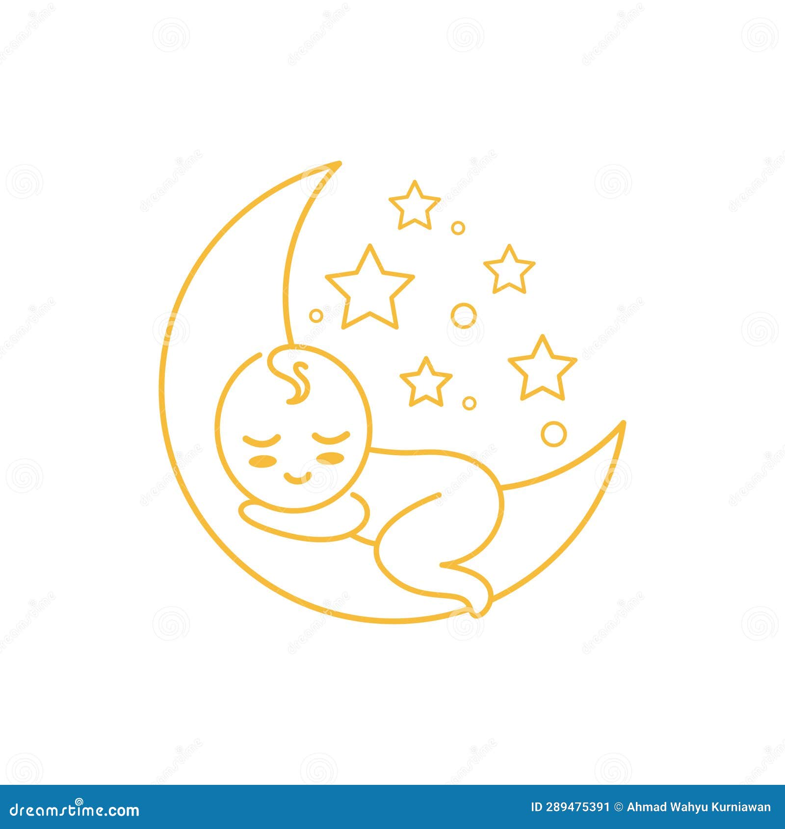 Baby sleep logo icon stock vector. Illustration of childhood - 289475391