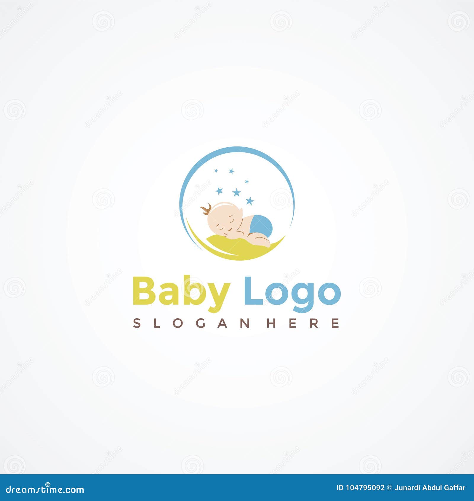 Baby Sleep Logo Template. Vector Illustrator Eps.10 Stock Vector ...
