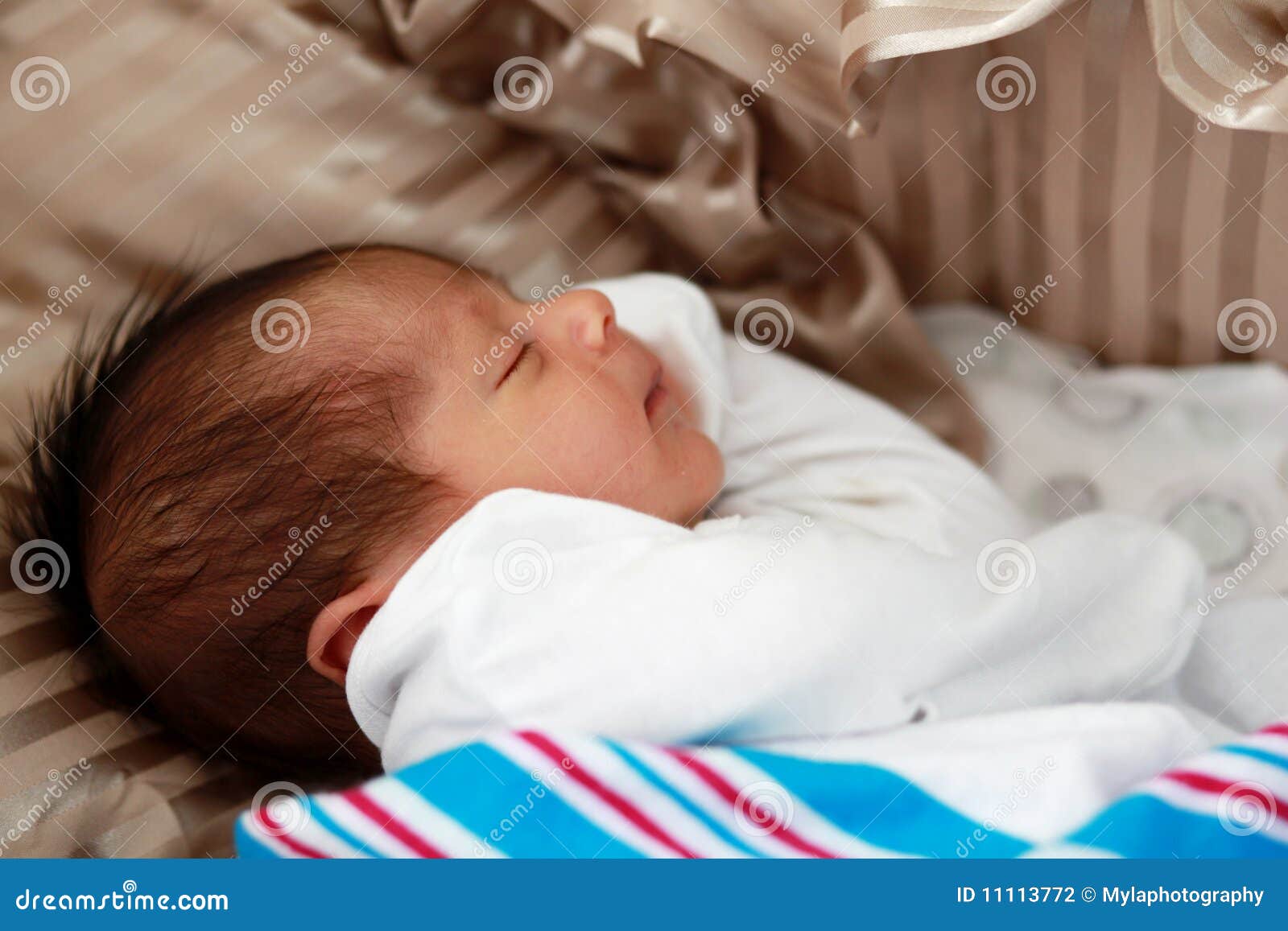 Baby sleeping stock photo. Image of pose, body, swaddle - 11113772