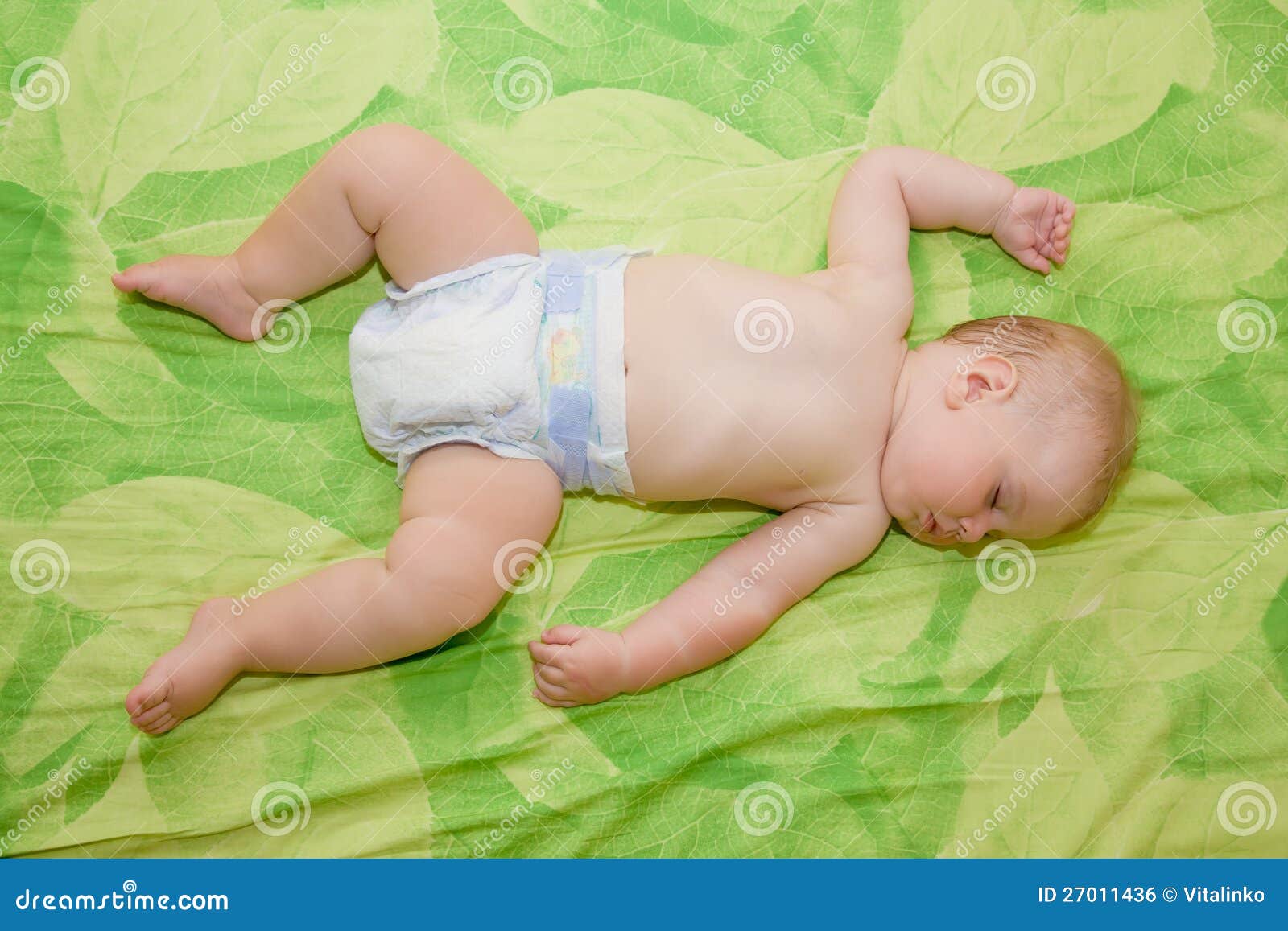 Baby sleeping in bed stock photo. Image of closeup, napping - 27011436