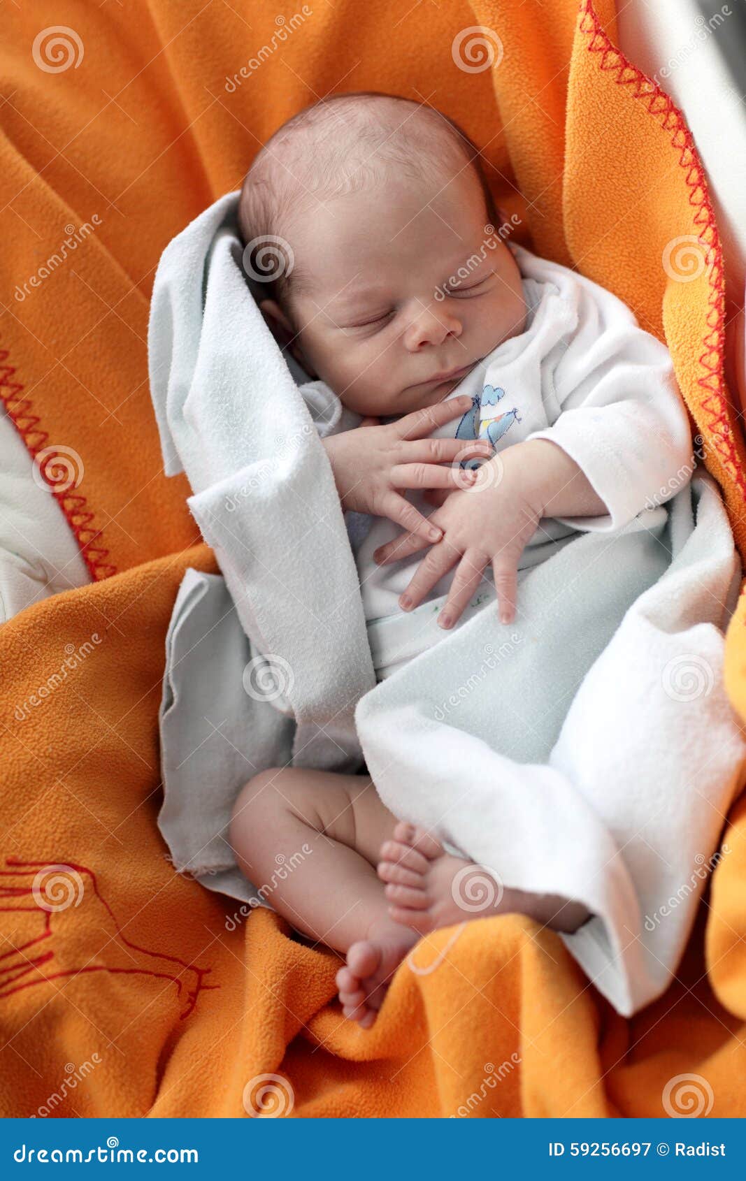 Baby sleeping in the chair stock image. Image of childhood - 59256697