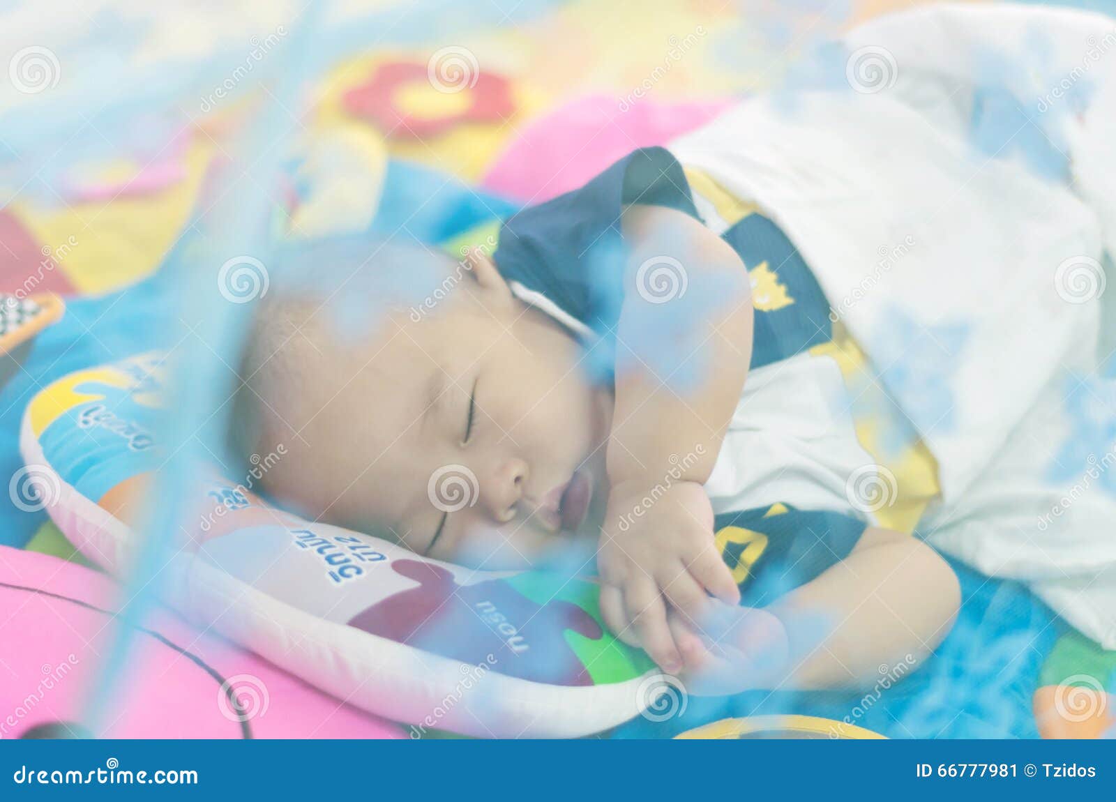 Baby sleeping in net stock image. Image of isolated, holding - 66777981