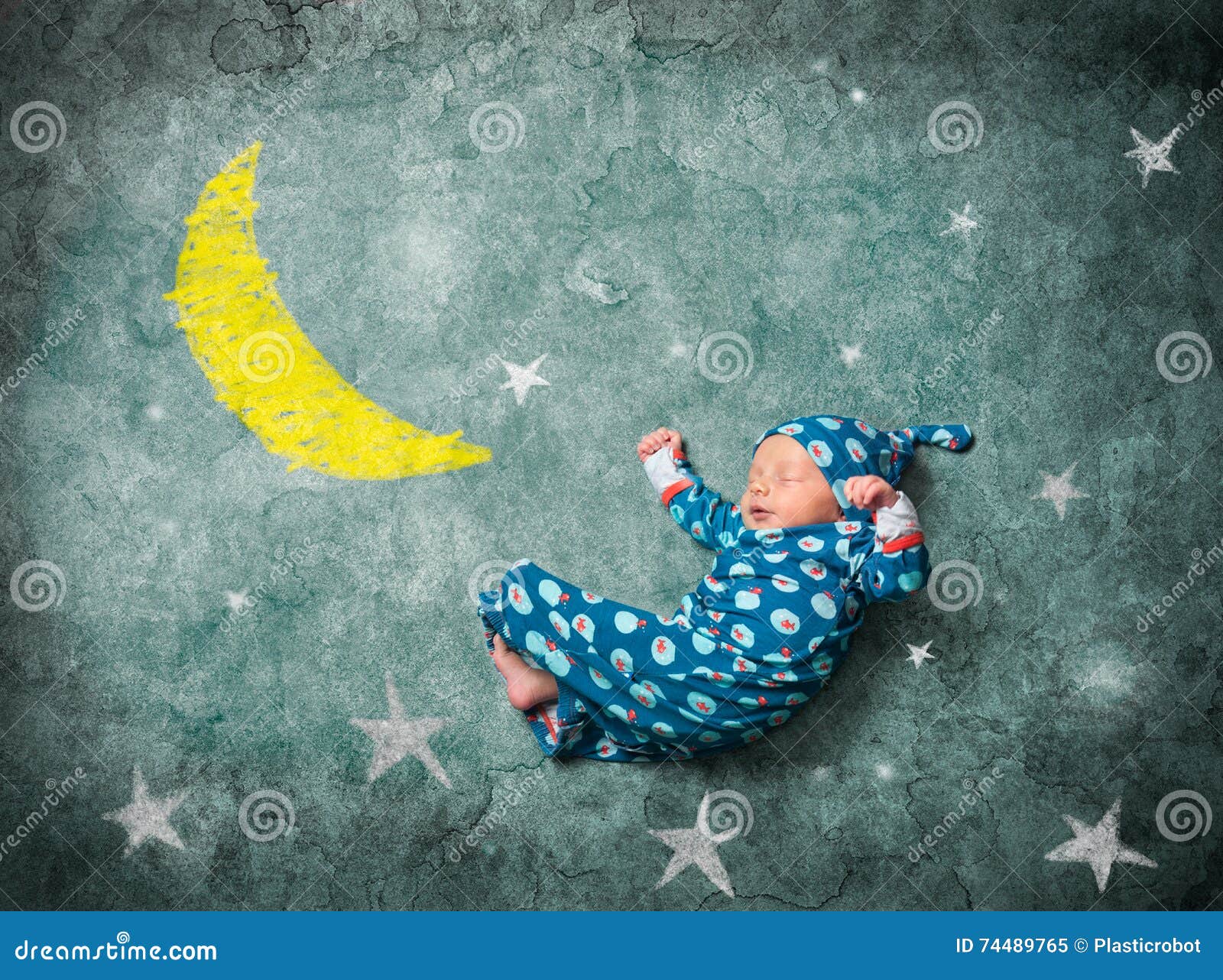 Baby Sleeping with the Stars Stock Image - Image of birth, baby: 74489765