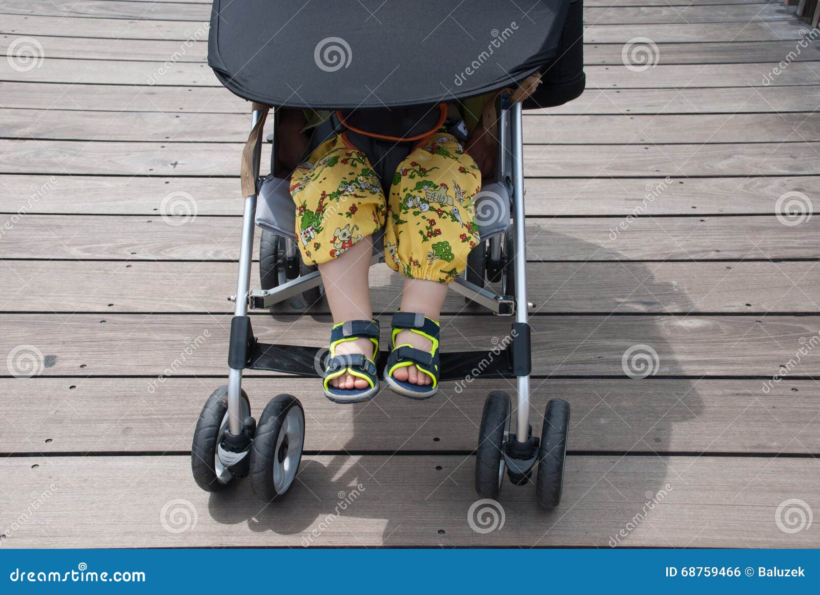 Baby Sleeping in a Stroller Stock Photo - Image of small, summer: 68759466