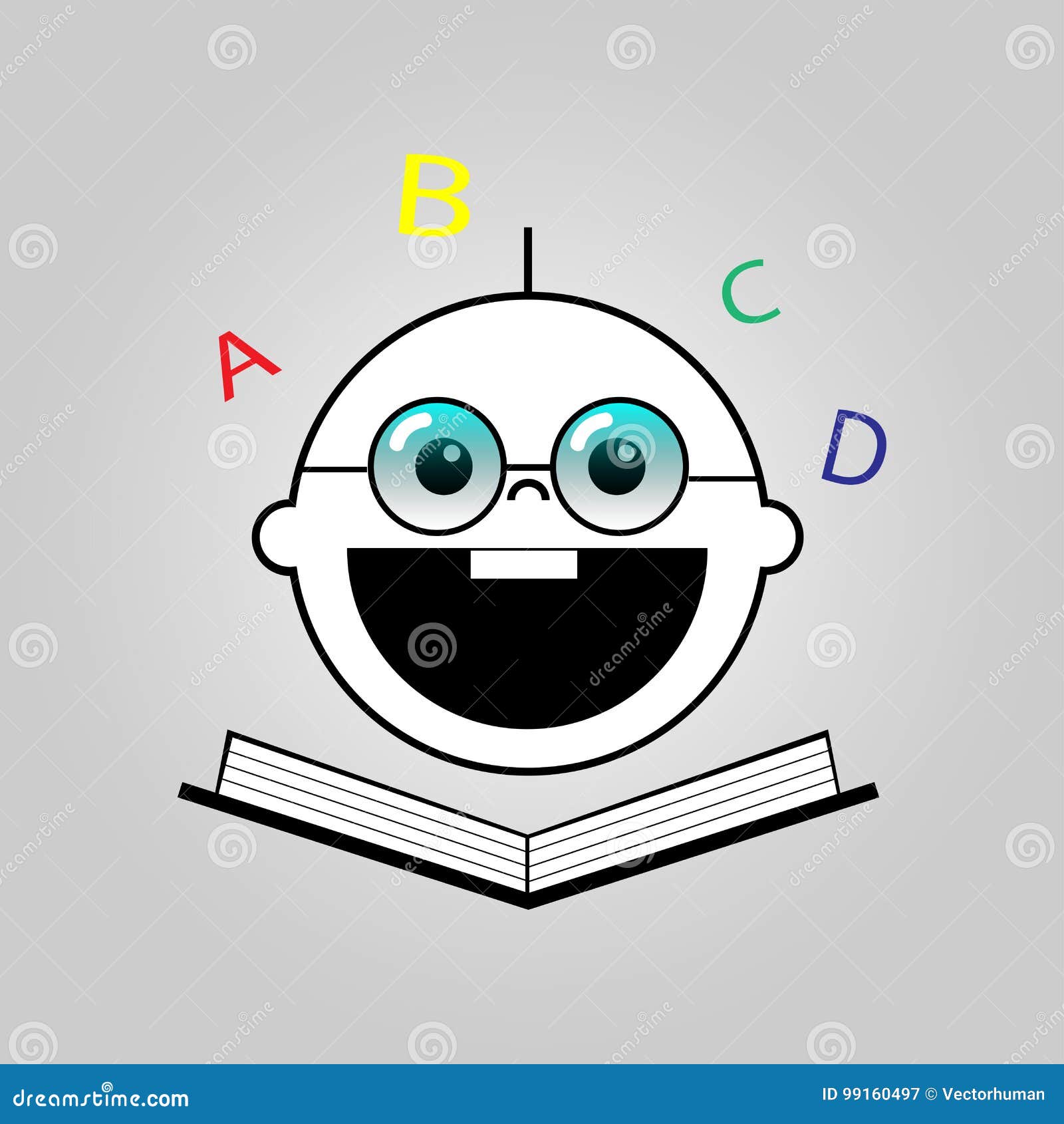 Baby smart vector icon stock vector. Illustration of baby - 99160497