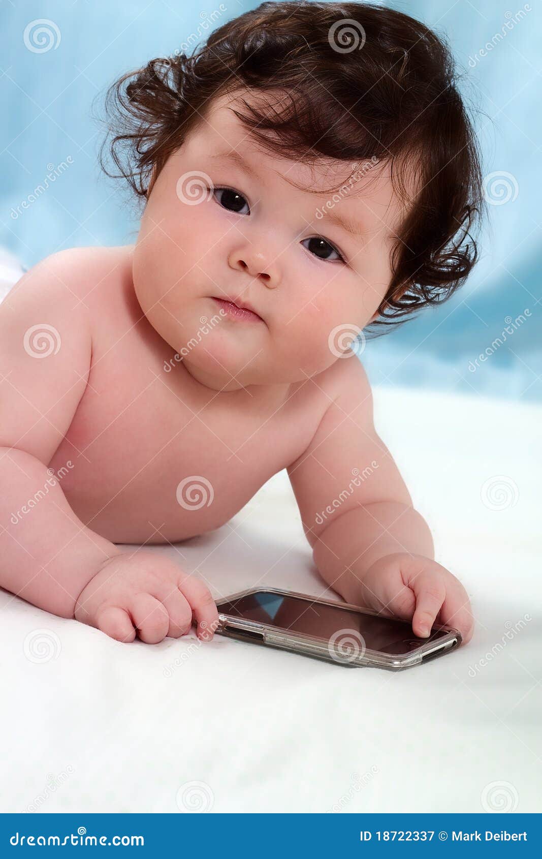 Baby with Smartphone stock image. Image of smartphone - 18722337