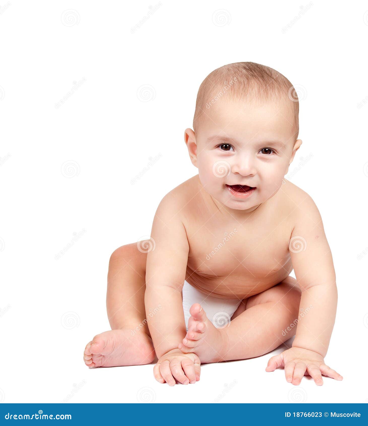 Baby smiling stock image. Image of isolated, child, studio - 18766023