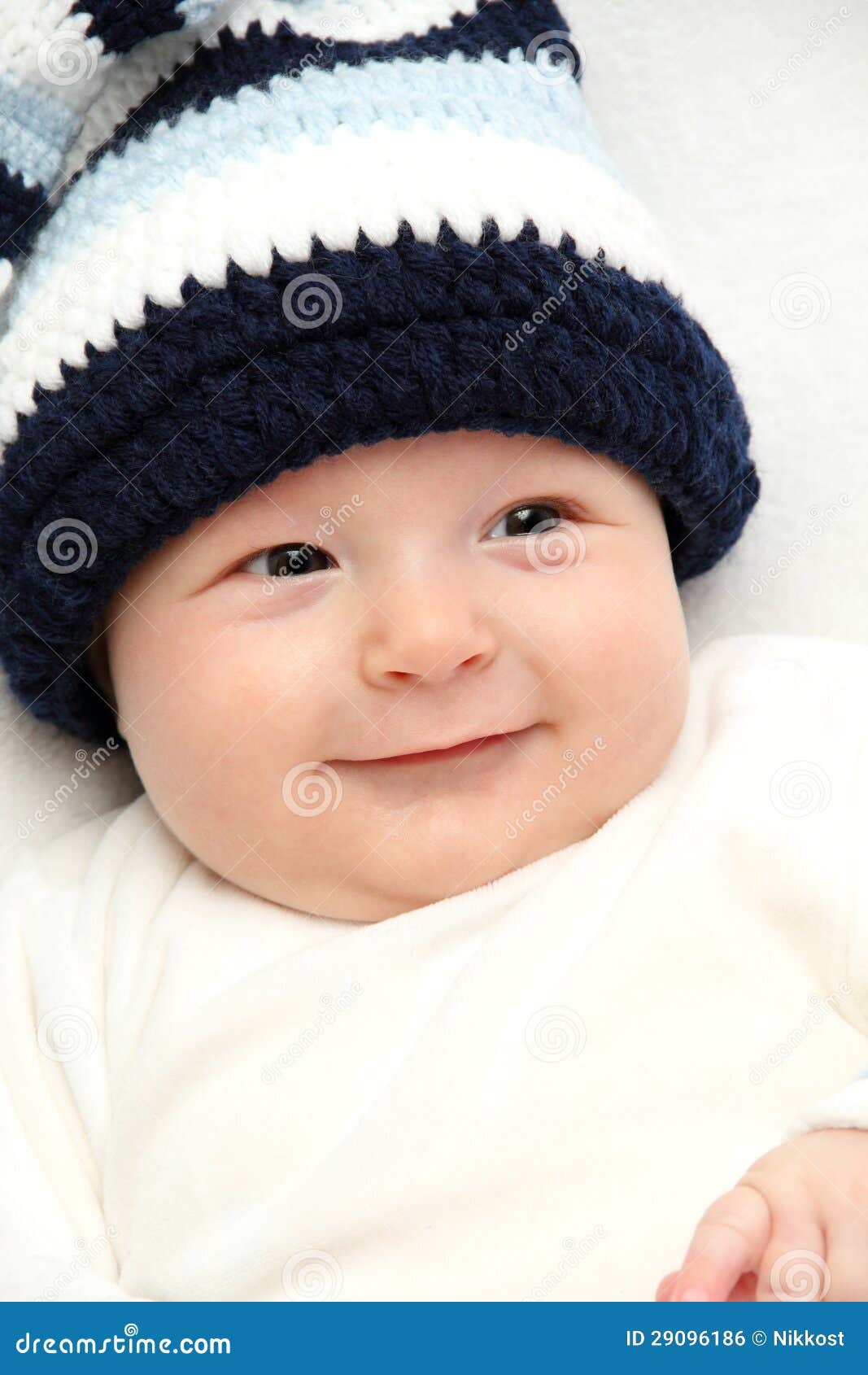 Baby smiling stock photo. Image of blanket, little, small - 29096186