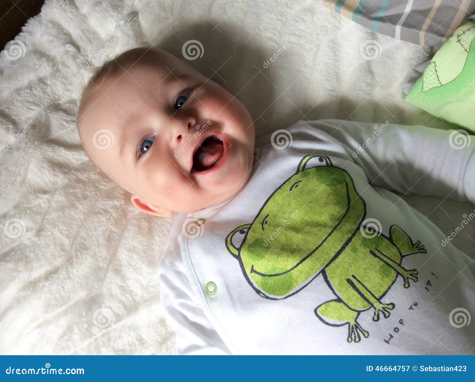 Baby Smiling stock image. Image of little, frog, interested - 46664757