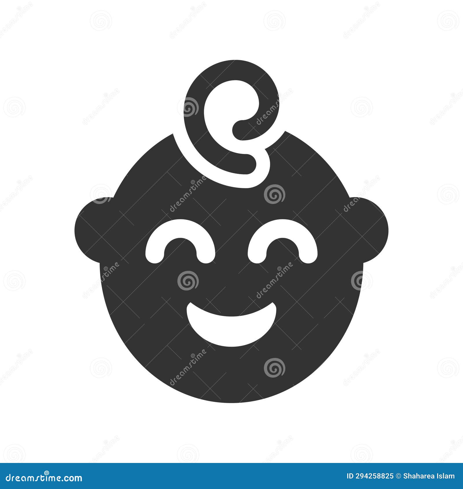 Baby smiling Icon stock vector. Illustration of meticulously - 294258825