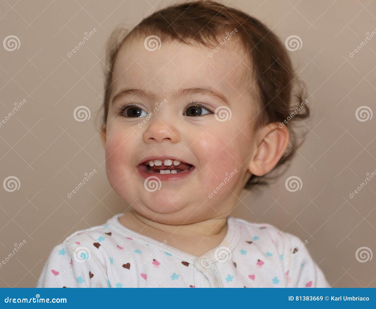Baby smiling stock image. Image of portrait, laughing - 81383669