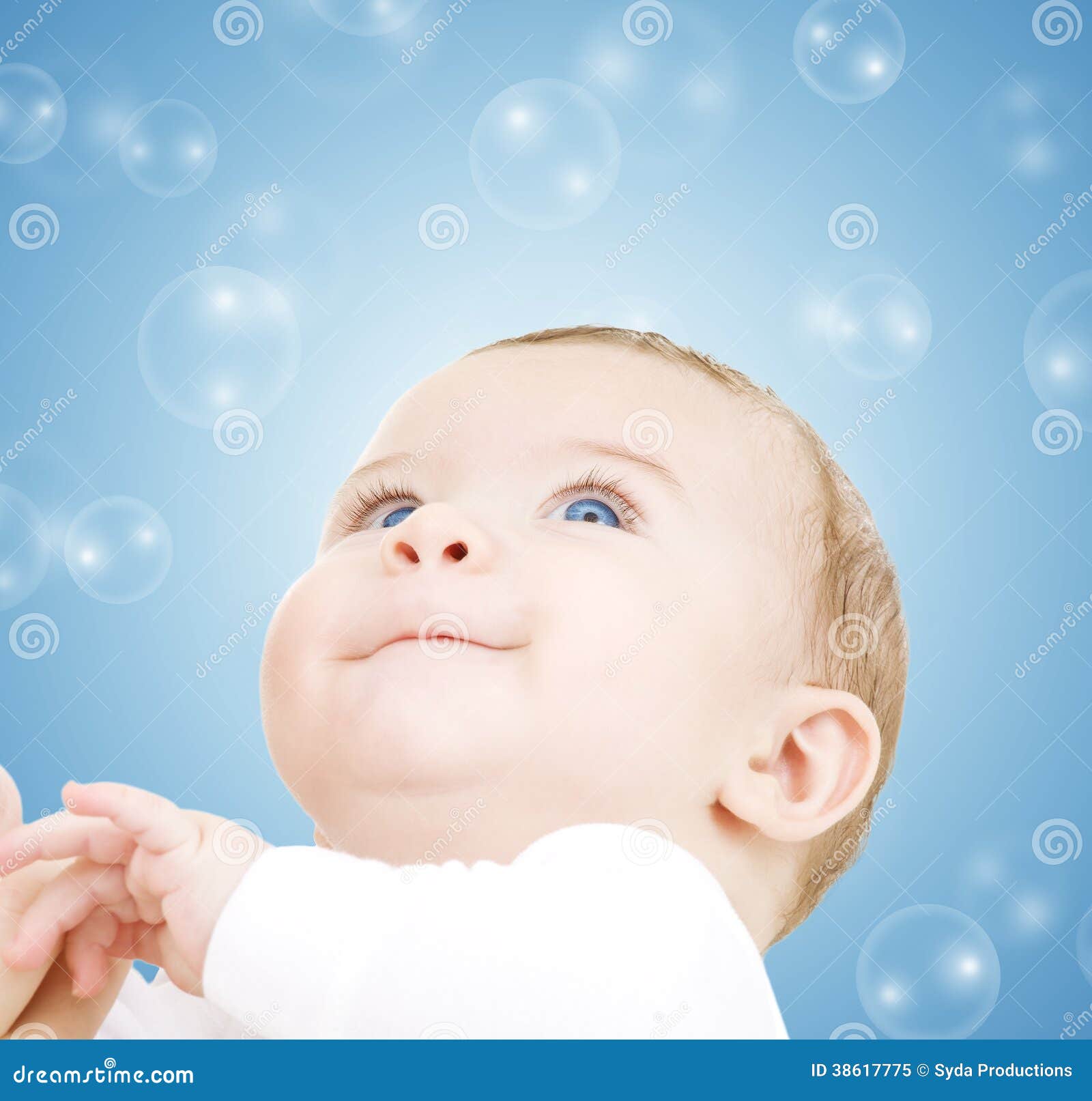 Baby with soap bubbles stock image. Image of baby, caucasian - 38617775