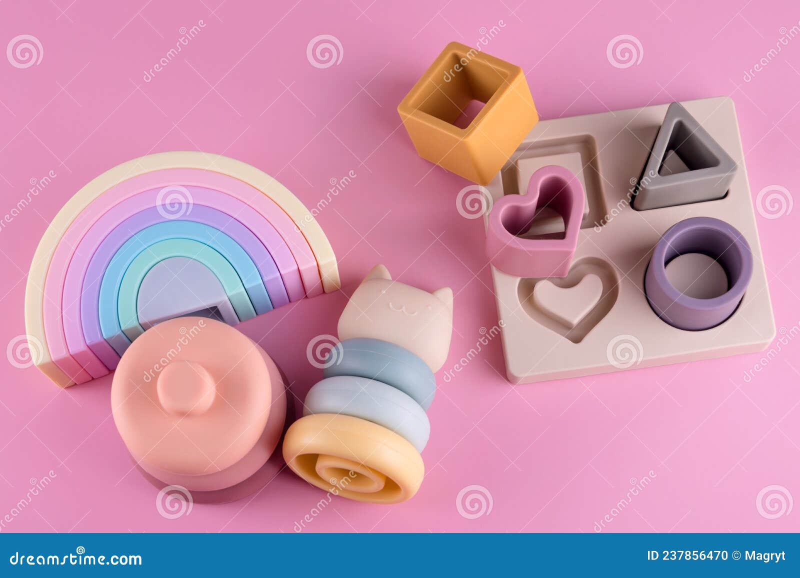 Baby Soft Nesting Sorting Ans Stacking Toy for Arranging by Color and ...