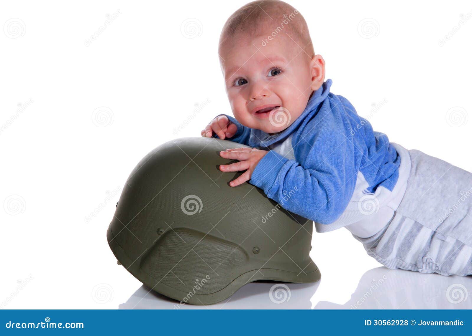 Baby Soldiers In Military Uniform Is Isolated On A White Background ...