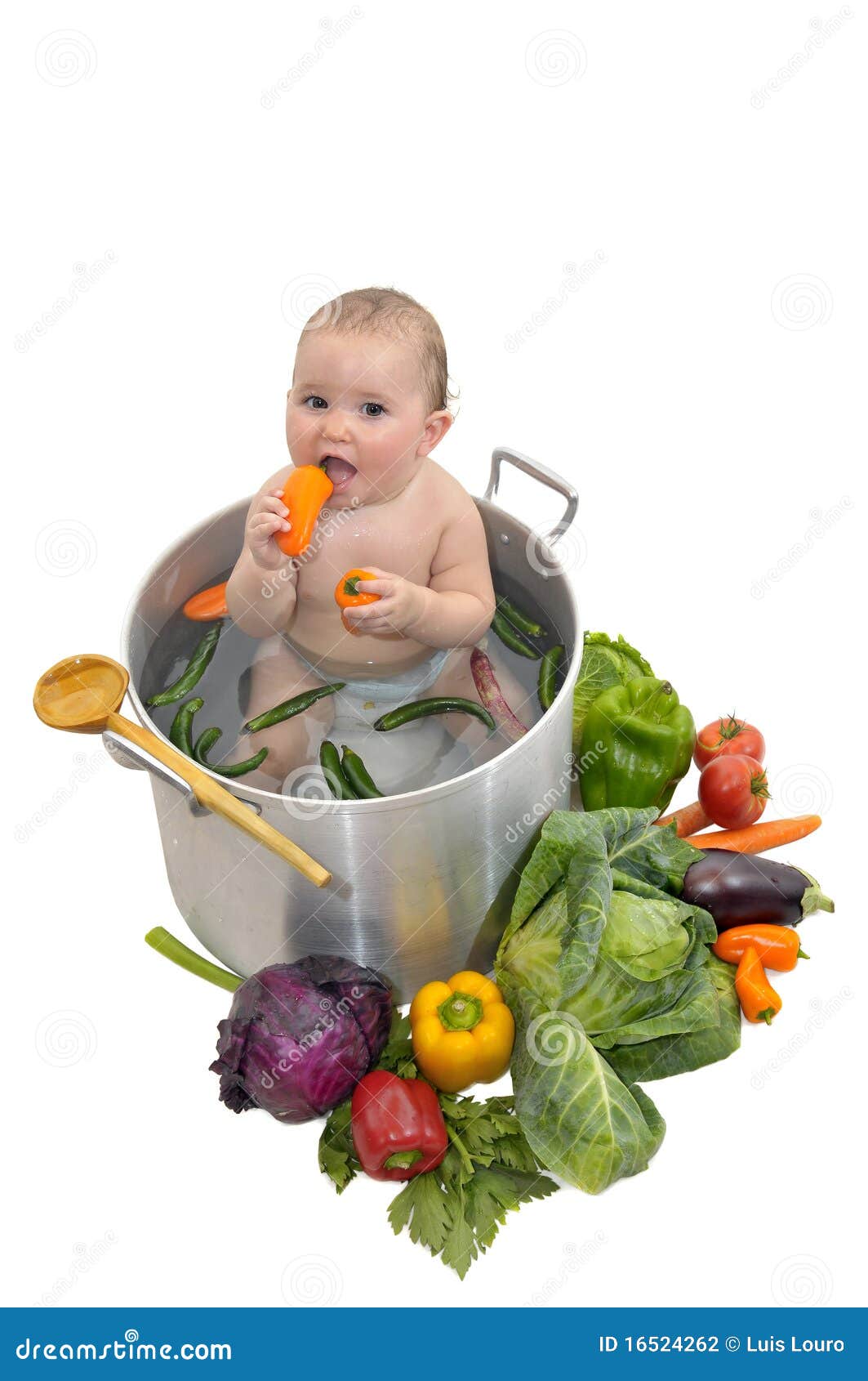 Baby soup stock photo. Image of blond, happy, ingredients - 16524262