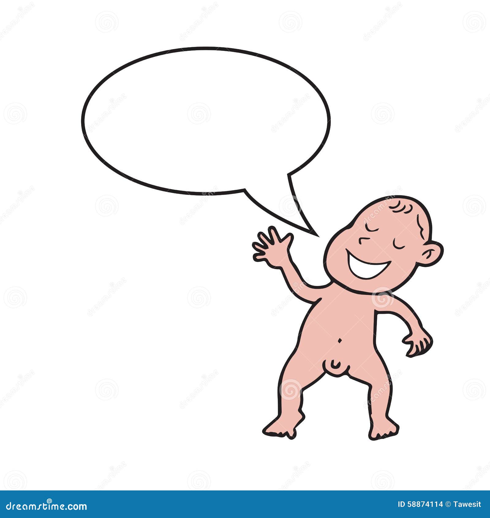 Baby speech balloon stock vector. Illustration of balloons - 58874114