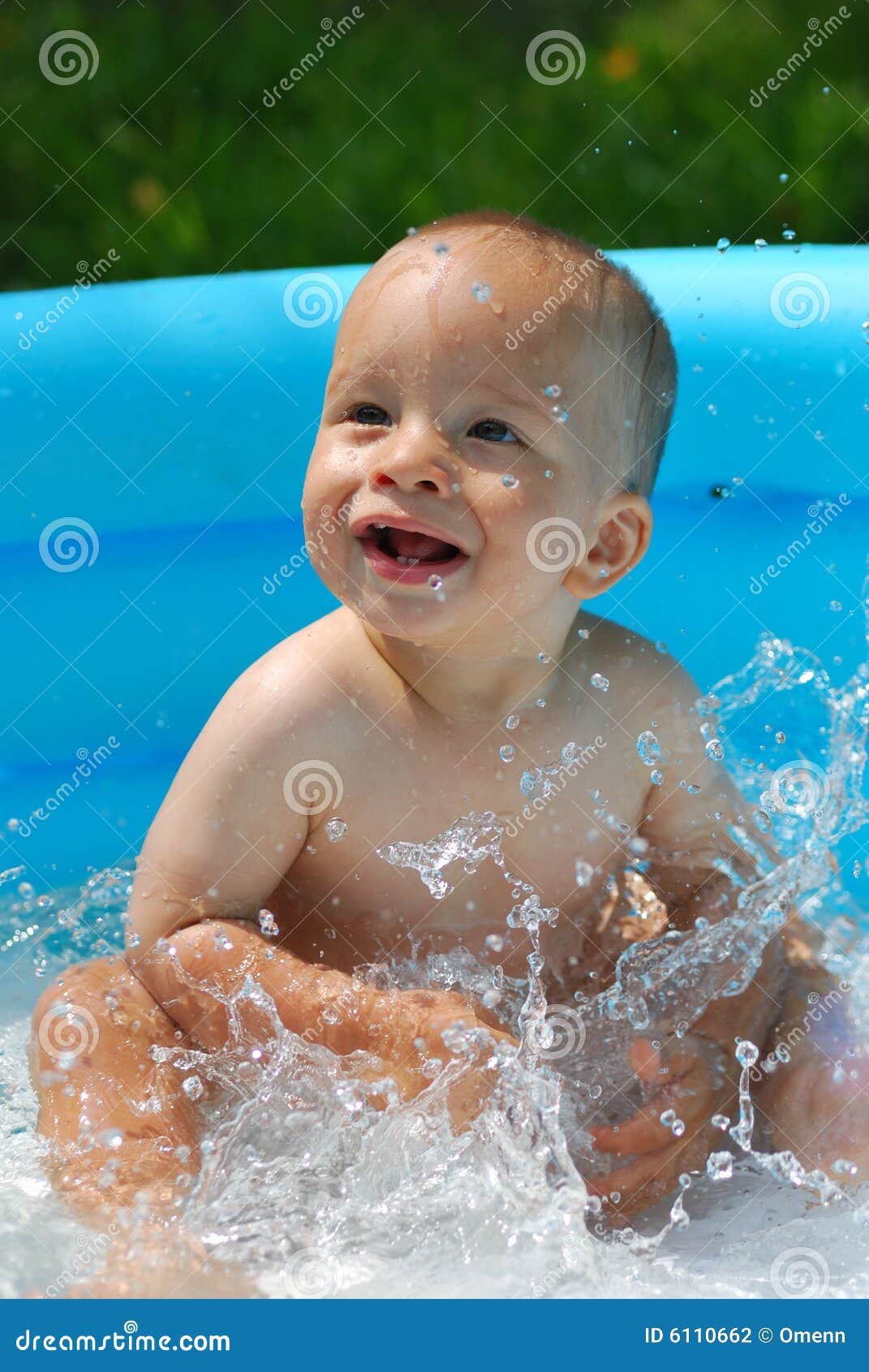 Baby with splashes stock photo. Image of aqua, swimming - 6110662