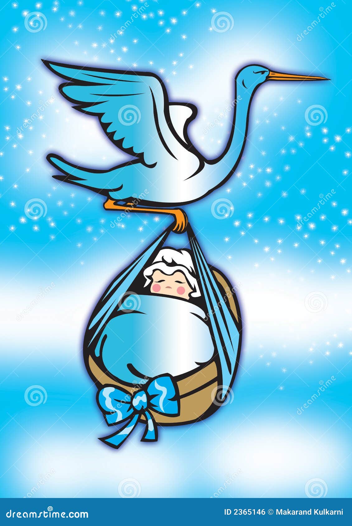 Baby Stork Boy new 1 stock illustration. Illustration of feather - 2365146