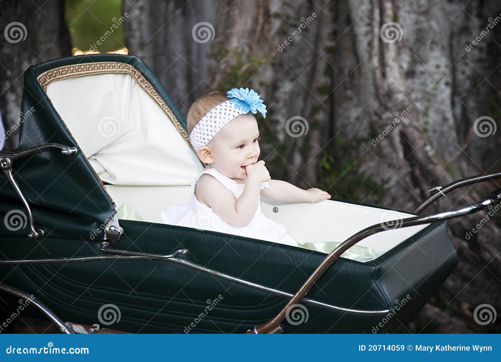 Baby in stroller stock image. Image of outside, girl - 20714059