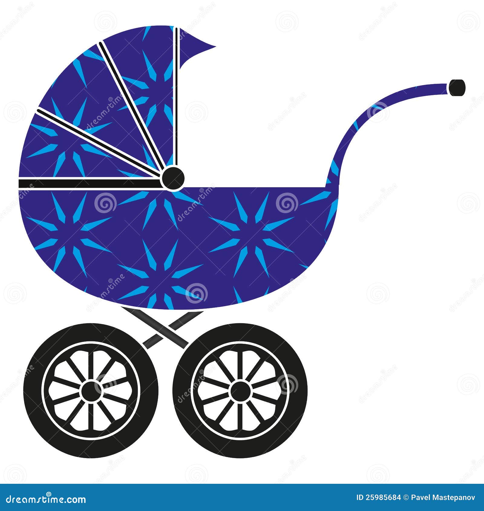 Baby stroller stock vector. Illustration of born, wheels - 25985684