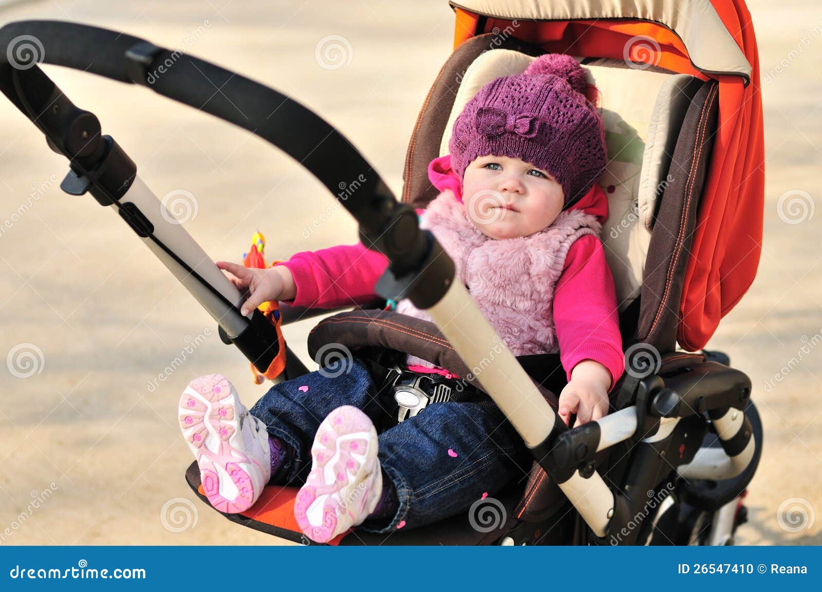 Baby in stroller stock photo. Image of beautiful, caucasian - 26547410