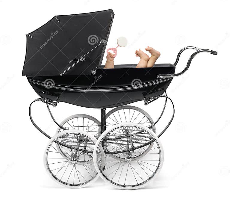 Baby in Stroller stock image. Image of hand, white, baby - 4619653