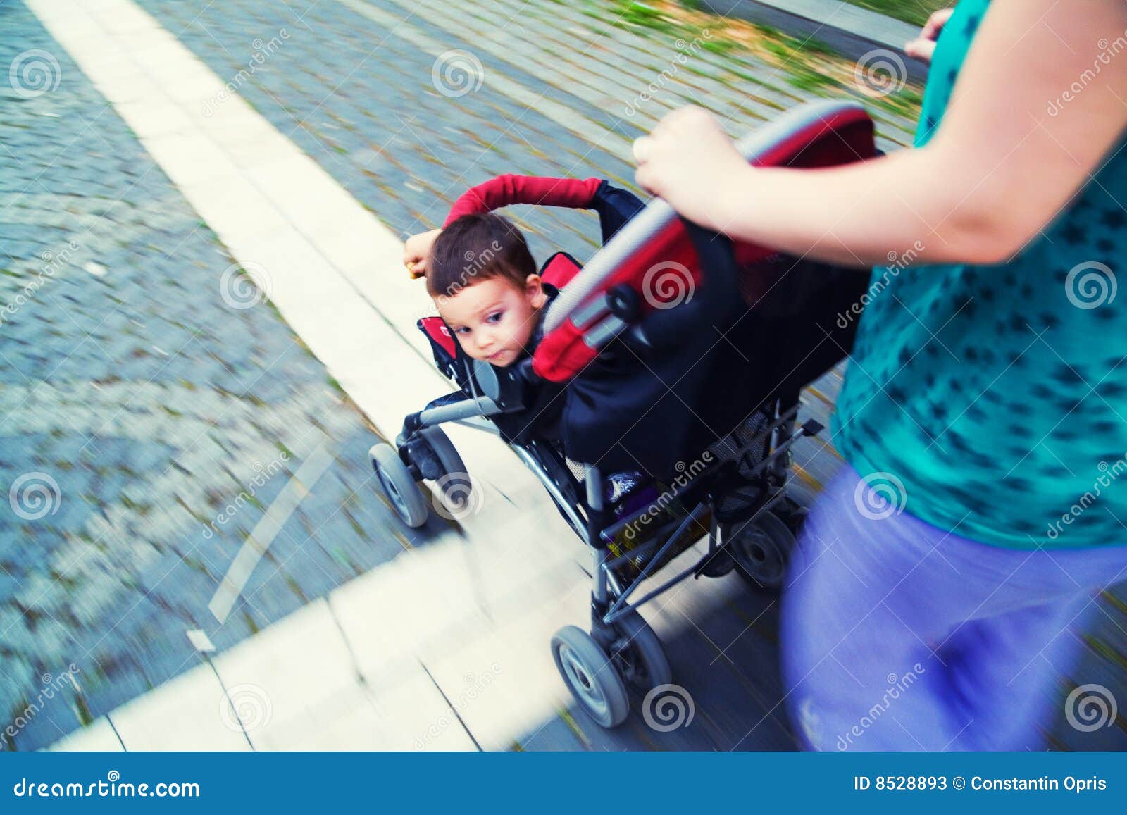 Baby in stroller stock image. Image of walk, mother, walking - 8528893