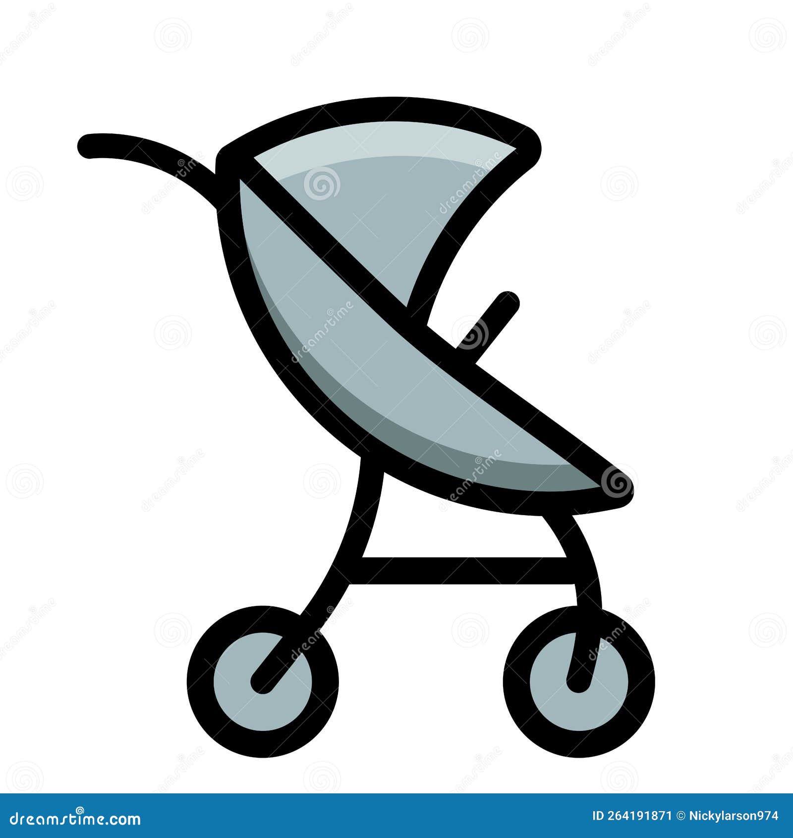 Baby Stroller or Carriage Cartoon Stock Vector - Illustration of ...