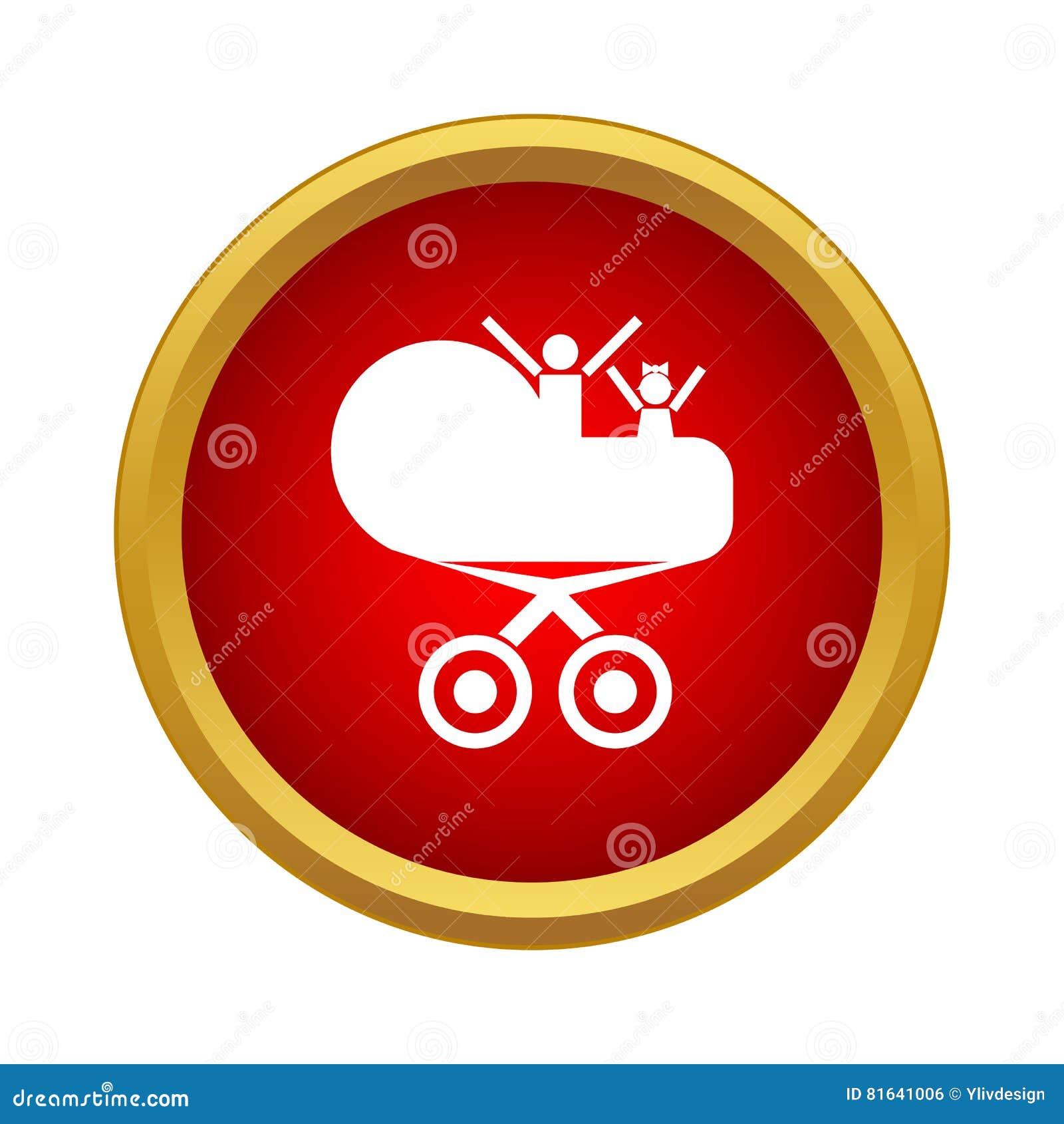 Baby Stroller Icon, Simple Style Stock Vector - Illustration of sign ...