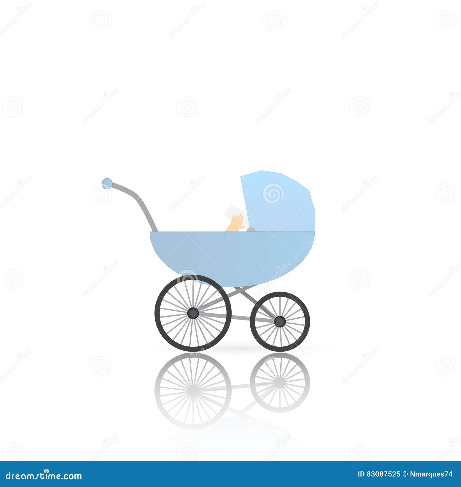 Baby Stroller Illustration stock vector. Illustration of parent - 83087525