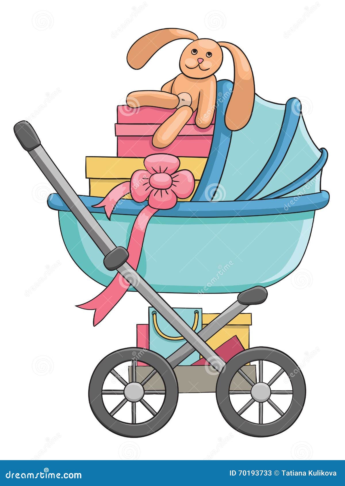 Baby Stroller Illustration Cartoon Vector | CartoonDealer.com #70193733