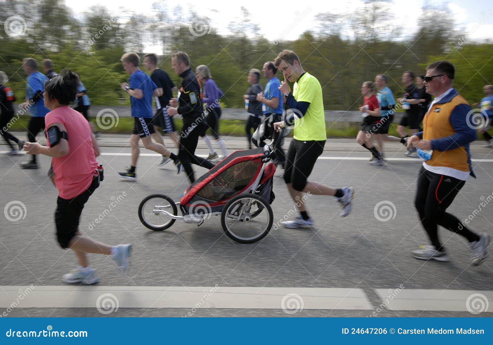 Baby stroller run editorial photo. Image of health, event - 24647206