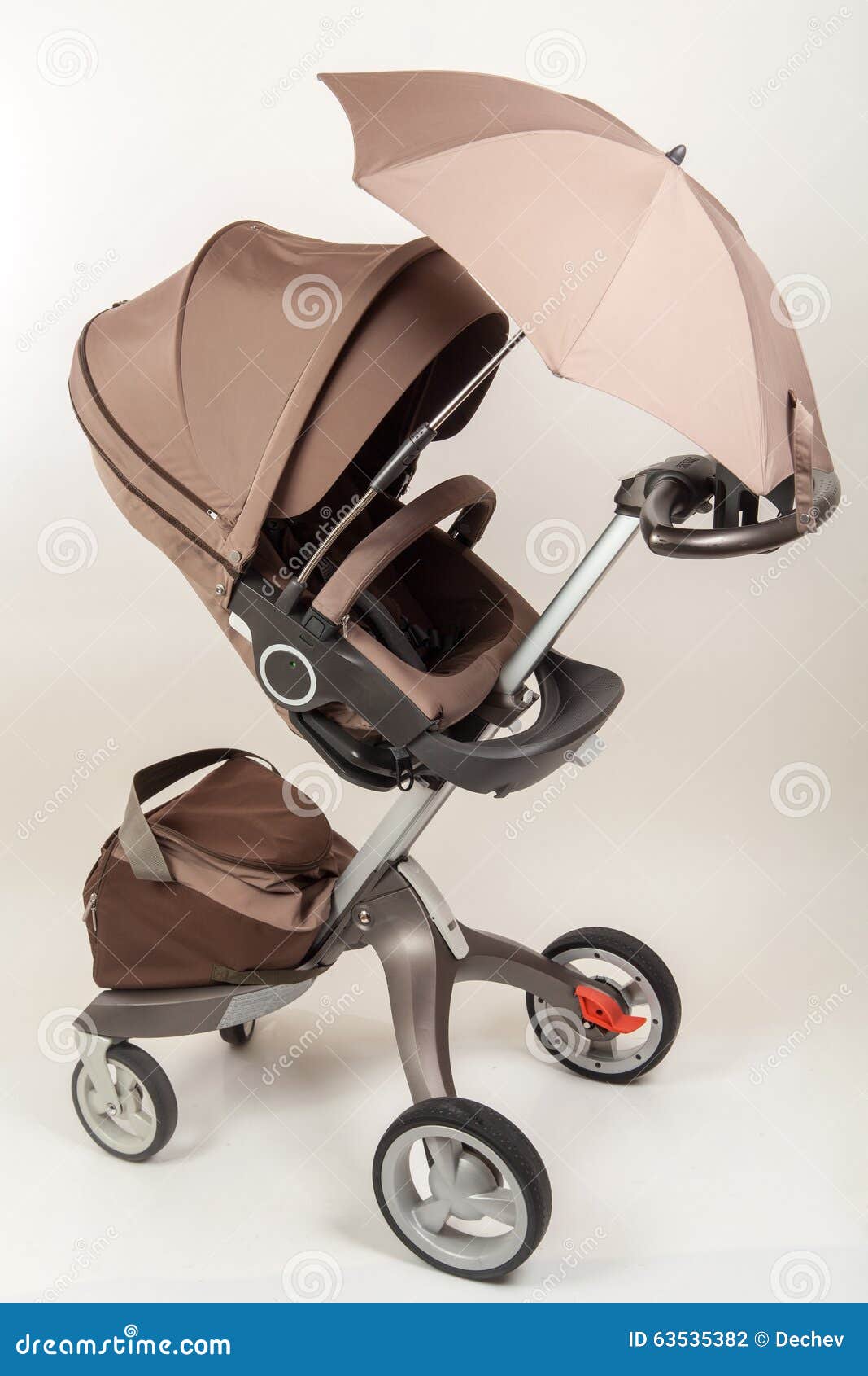 Baby Stroller with Umbrella Stock Photo - Image of cart, handle: 63535382