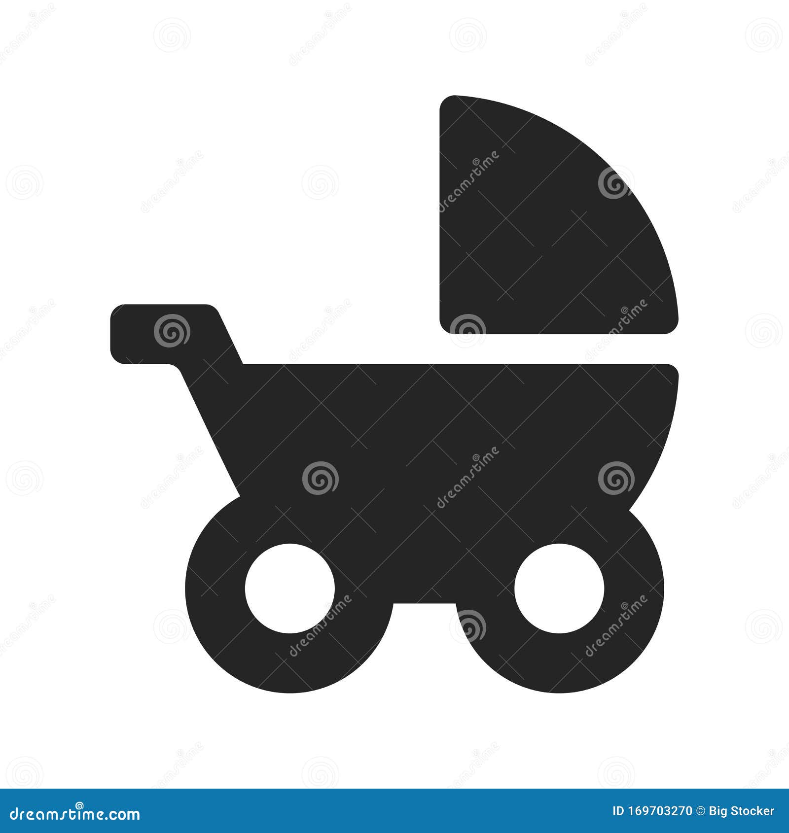 Baby Stroller Vector Icon in Modern Design Style for Web Site and ...