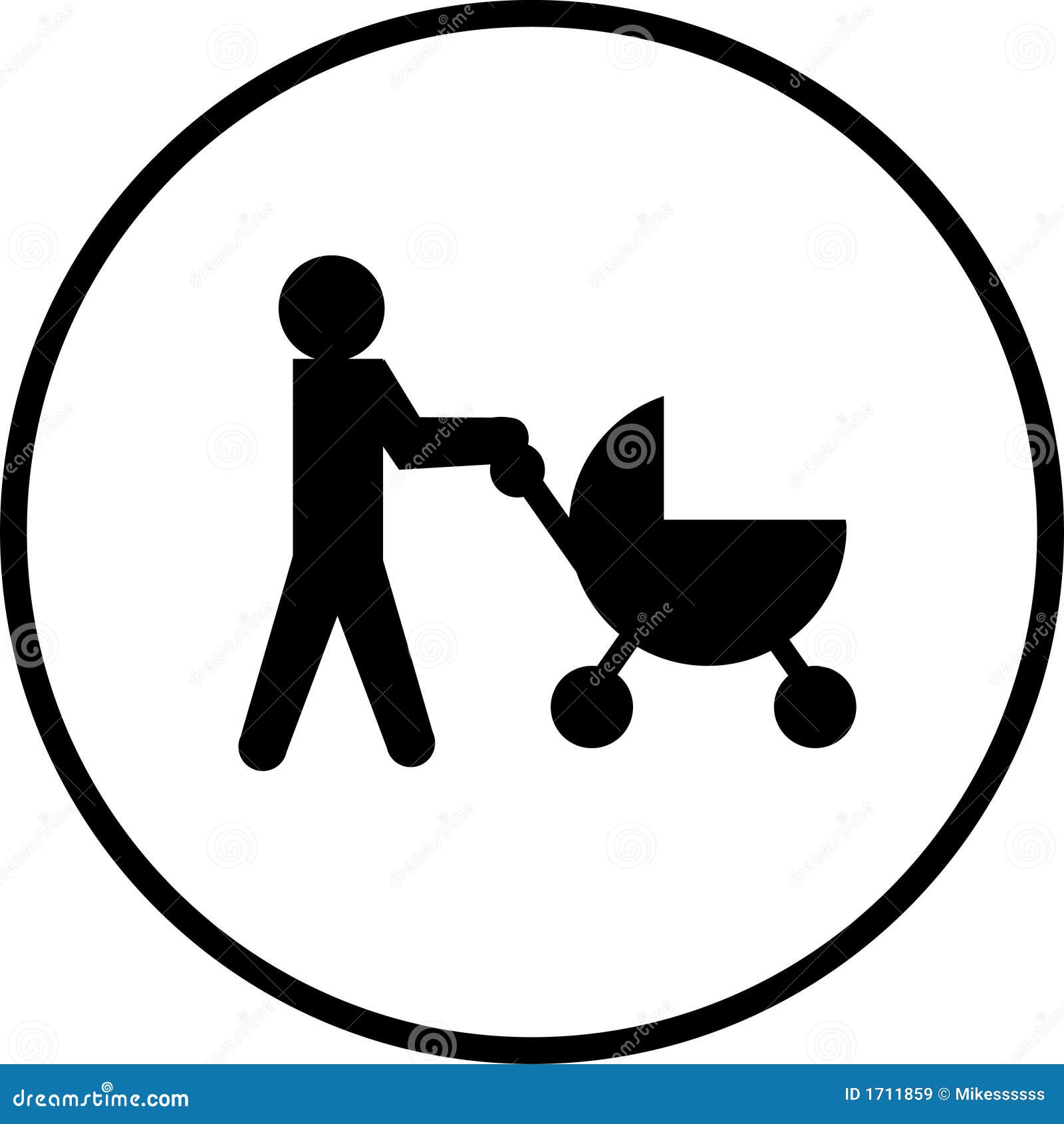 Baby Stroller Vector Symbol | CartoonDealer.com #1711859