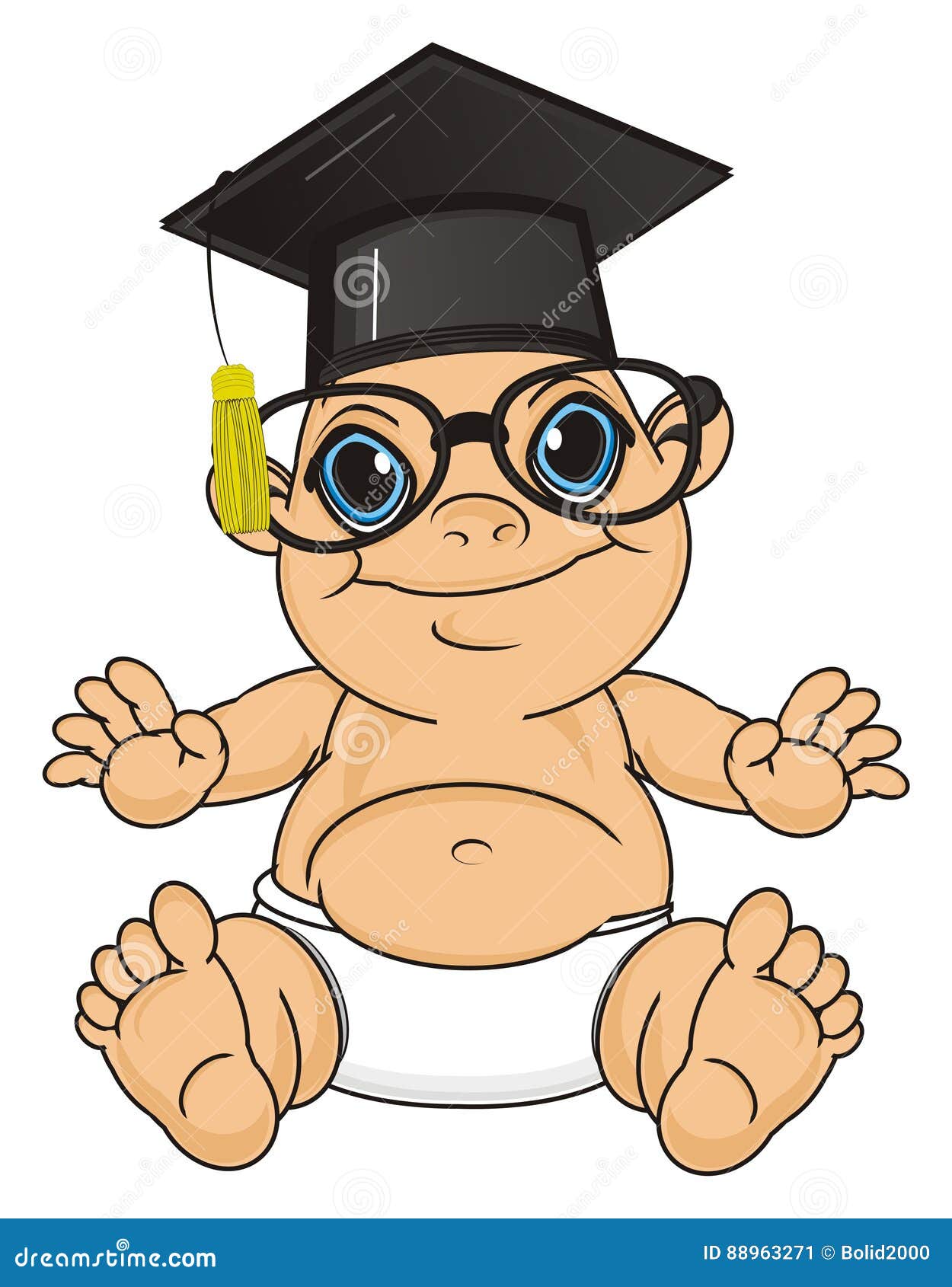 Baby and study time stock illustration. Illustration of glasses - 88963271