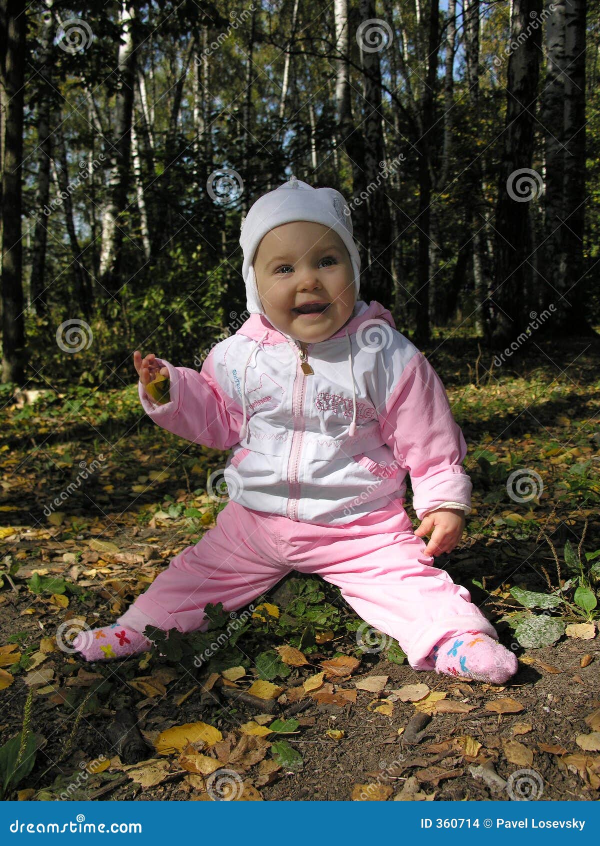 Baby On Stump Picture. Image: 360714