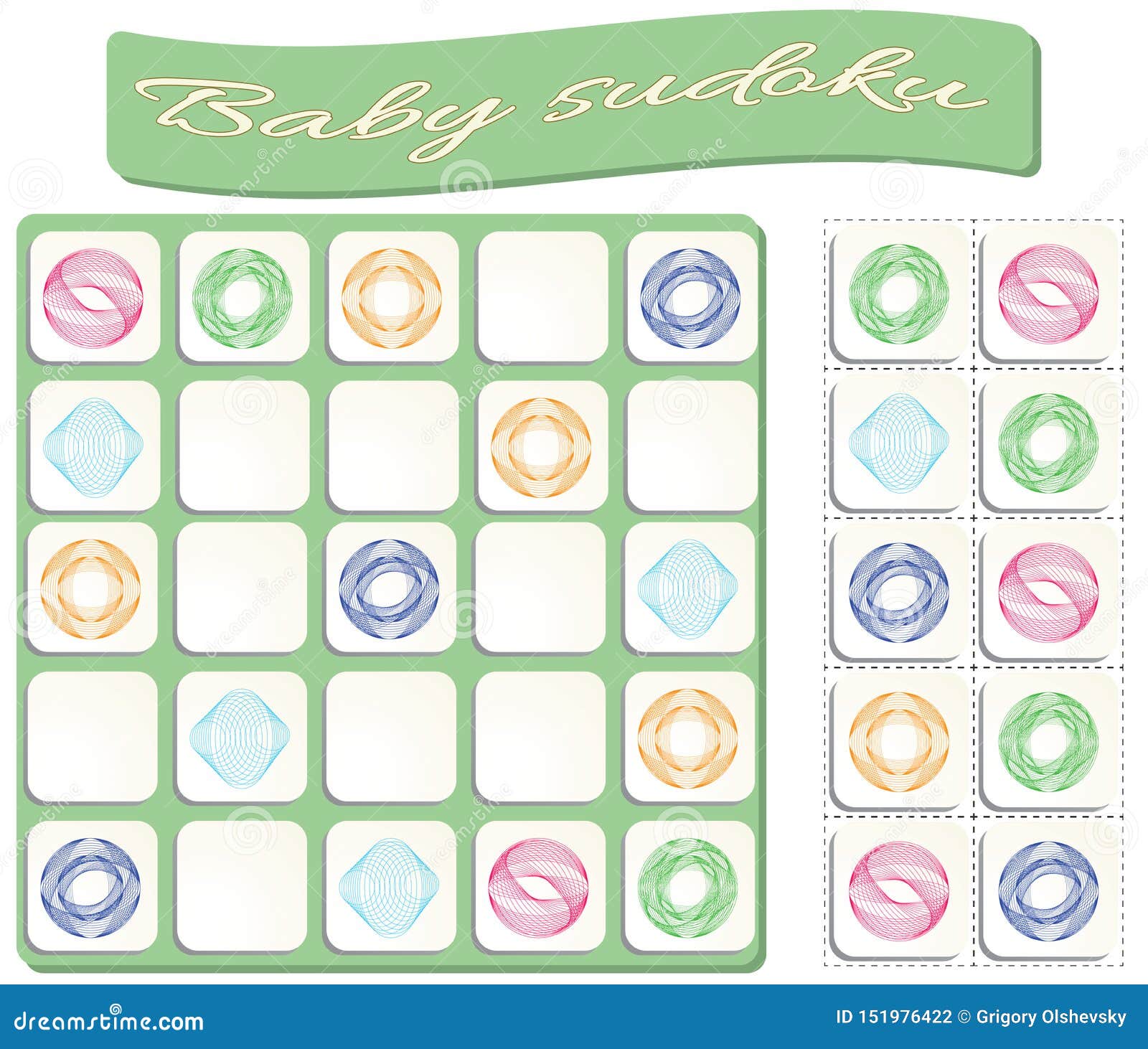 Baby Sudoku with Colorful Abstract Shapes Stock Vector - Illustration ... Baby Sudoku with Colorful Abstract Shapes Stock Vector - Illustration ...
