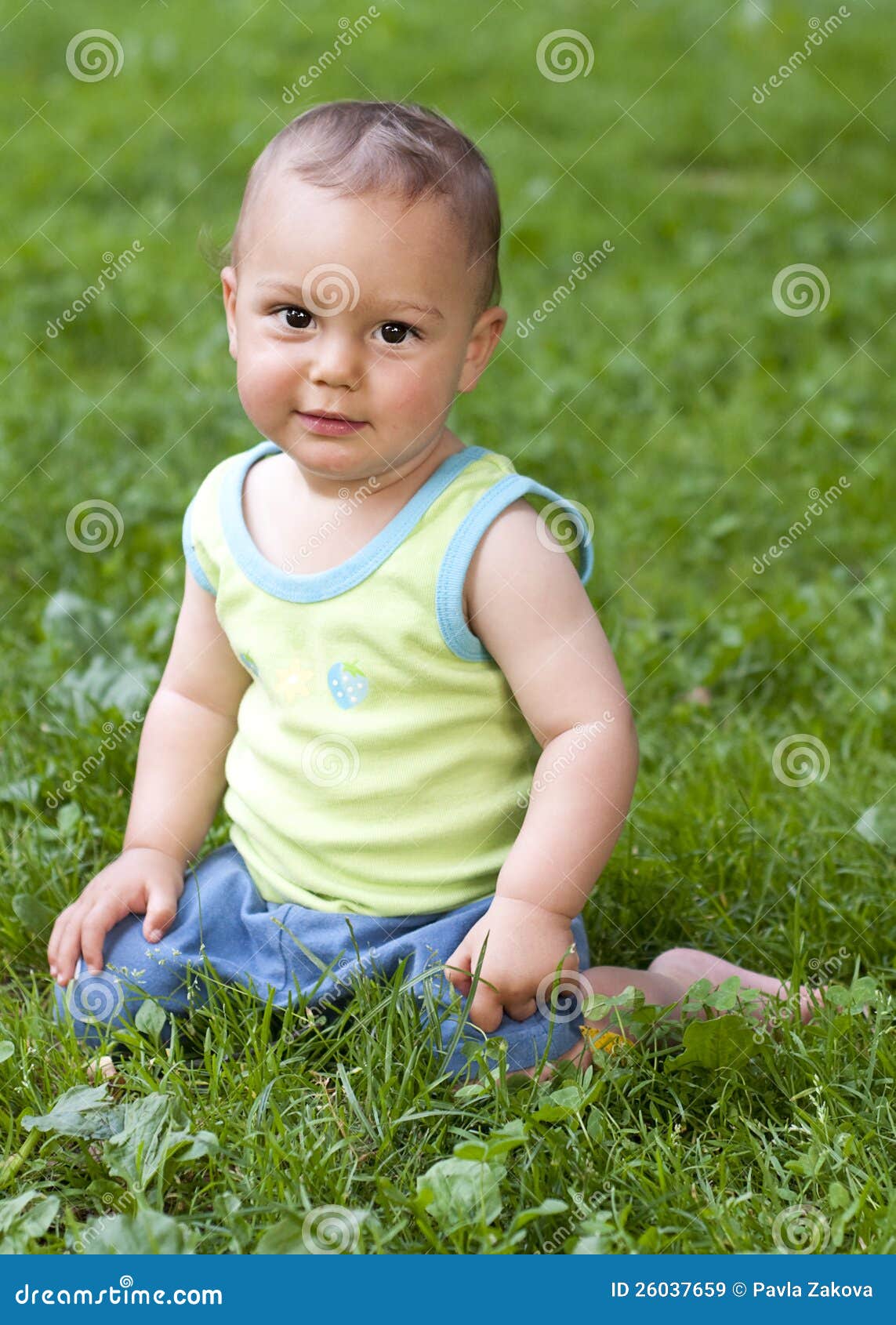 Baby summer portrait stock image. Image of field, expression - 26037659