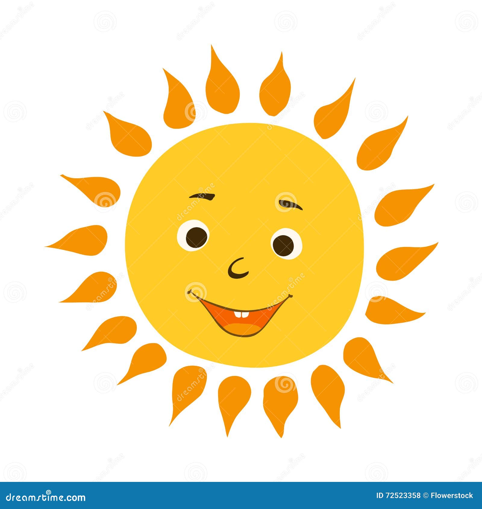 Baby sun smiling stock vector. Illustration of character - 72523358