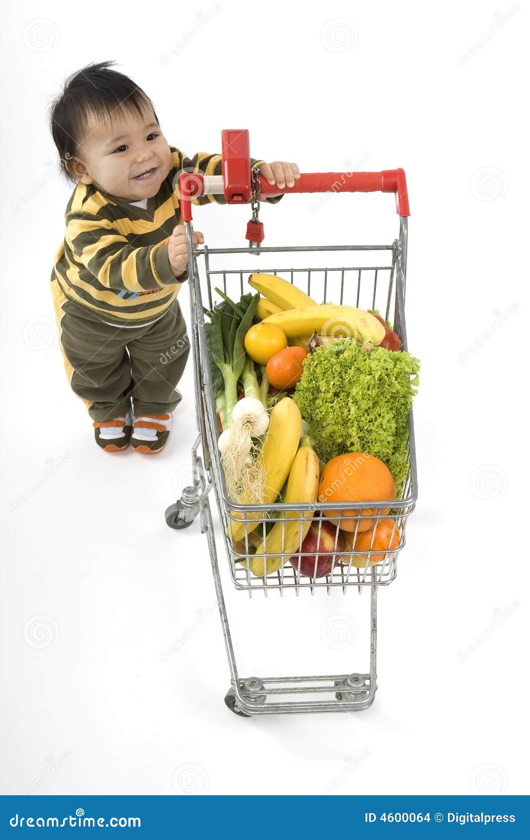Baby in the supermarket stock photo. Image of goods, basket - 4600064