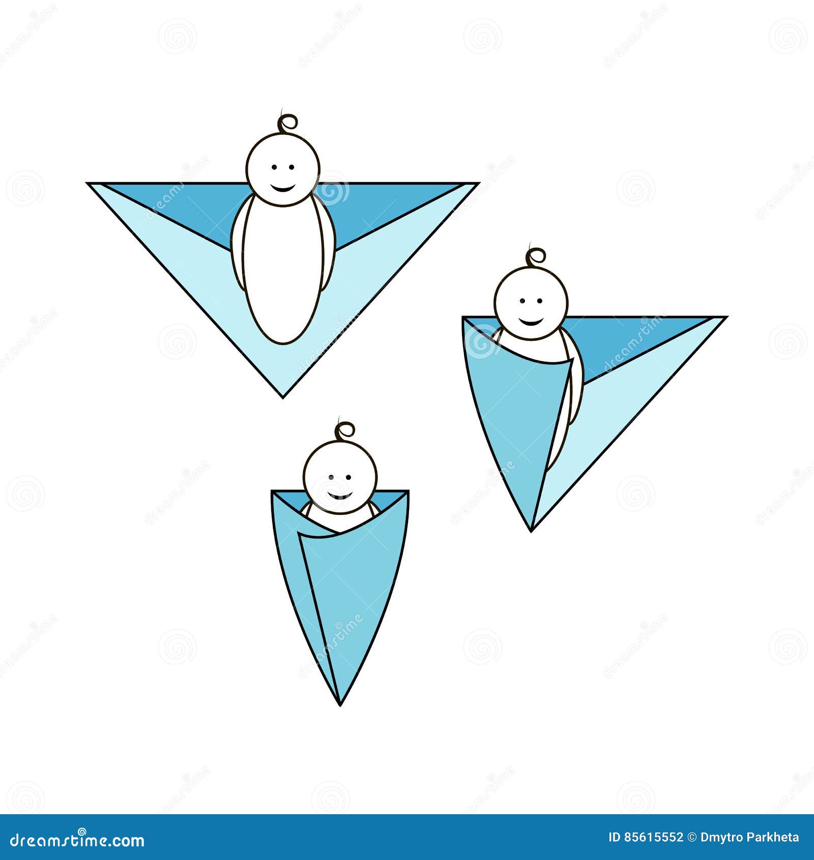 Baby Swaddling Illustration Stock Vector - Illustration of swaddle ...