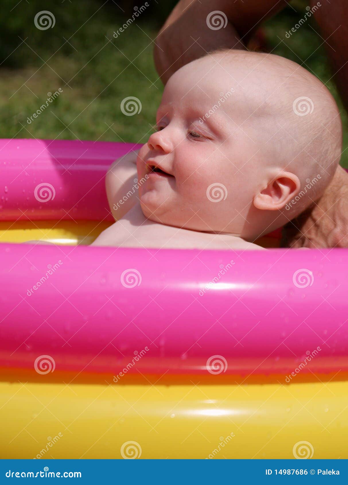 Baby in swimming pool stock photo. Image of summer, eyed - 14987686