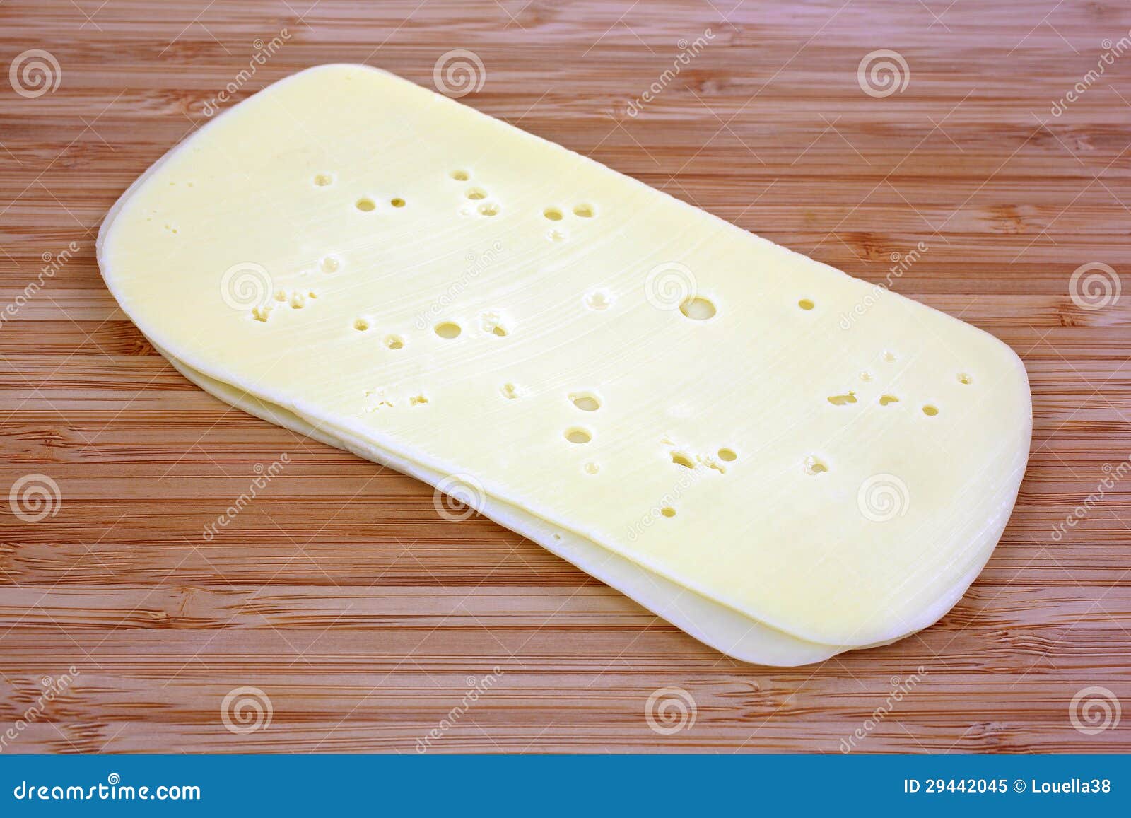 Baby Swiss Cheese Slices Stacked Close Stock Photography ...